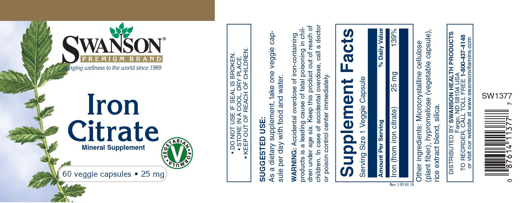 Iron Citrate | Swanson Health Products Europe