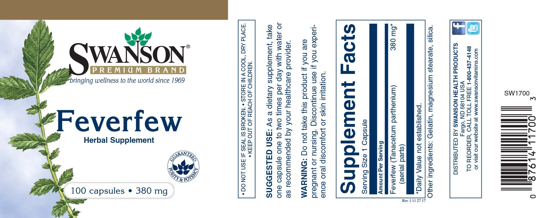 Feverfew | Swanson Health Products Europe