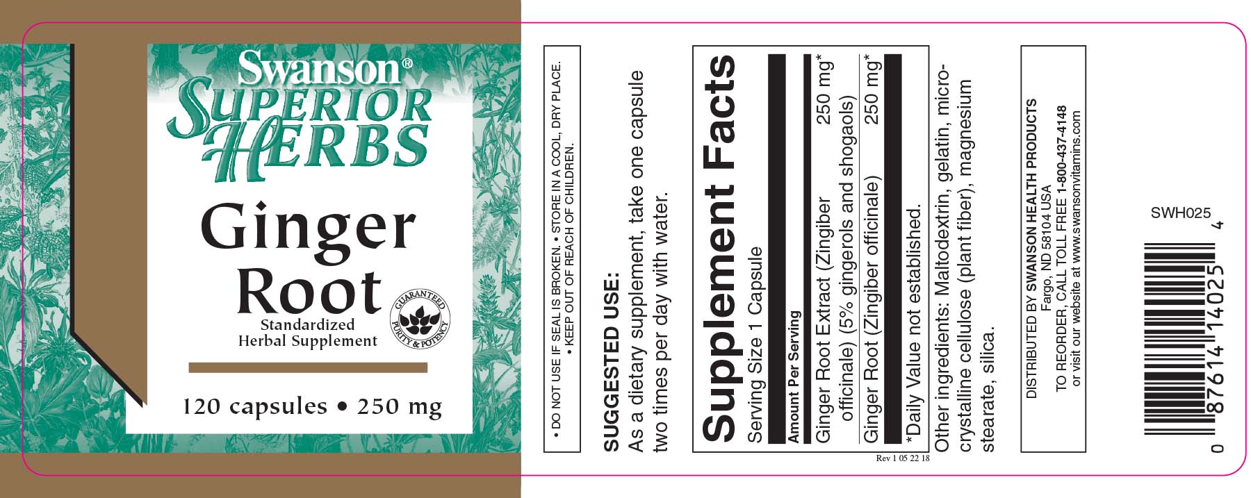 Ginger Root (Standardized) | Swanson Health Products Europe Ginger Root (Standardized) | Swanson Health Products Europe