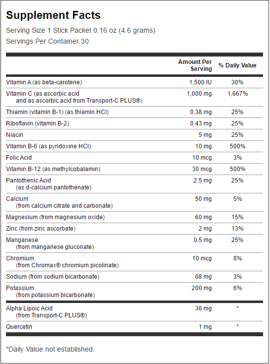 1,000 mg Energy C with Electrolytes | Swanson Health Products Europe